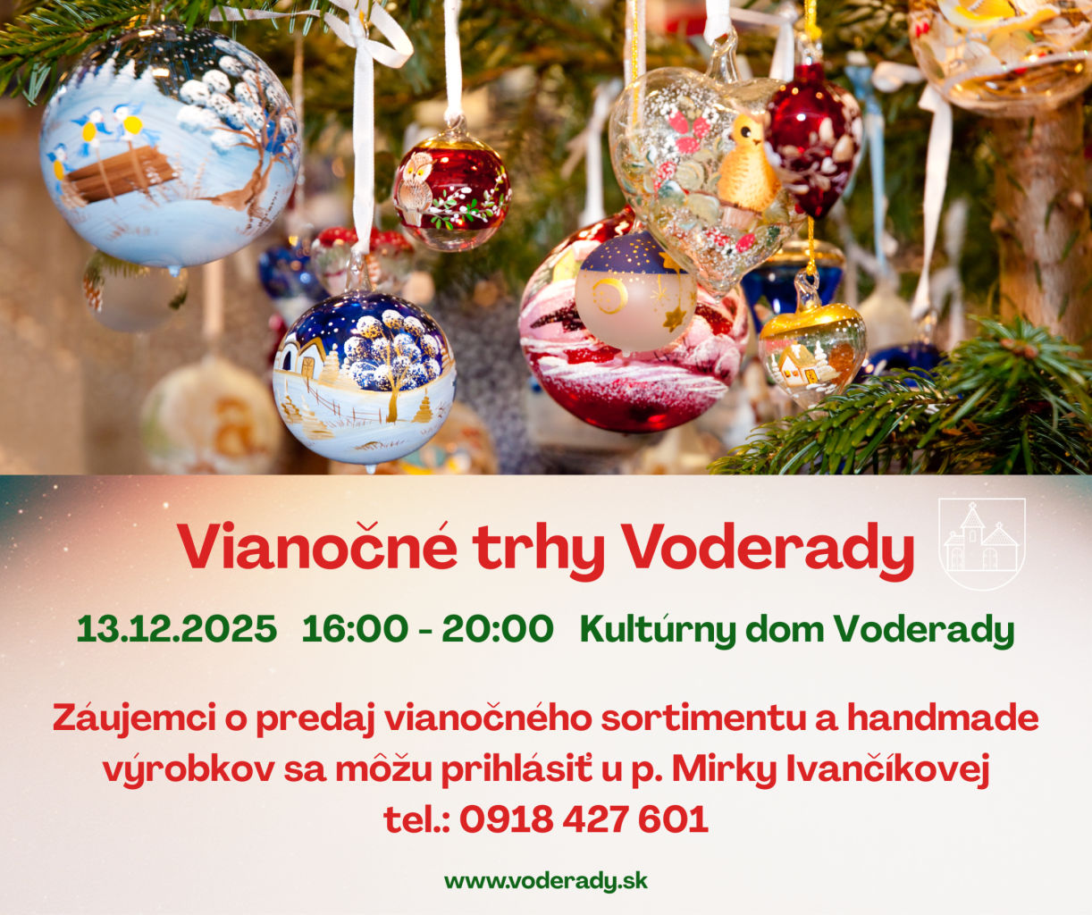 Predajcovia na vianočné trhy - Obec Voderady